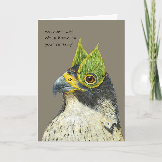 Funny falcon birthday card | Zazzle