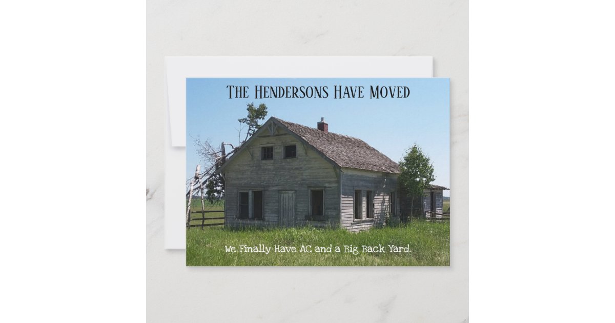 Funny Family Move Change of Address Postcard - | Zazzle