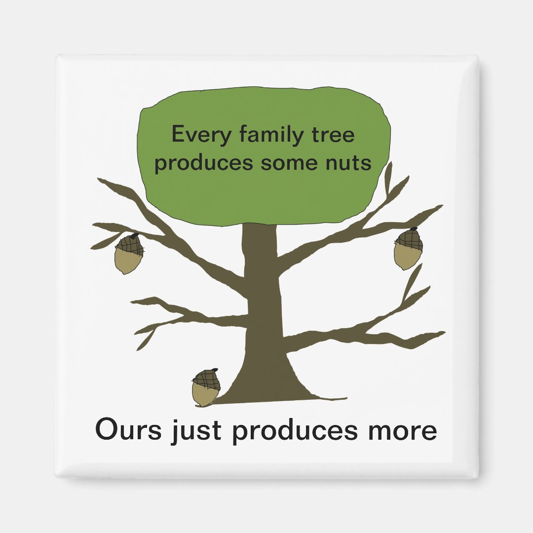Funny Family Tree Fridge Magnet | Zazzle