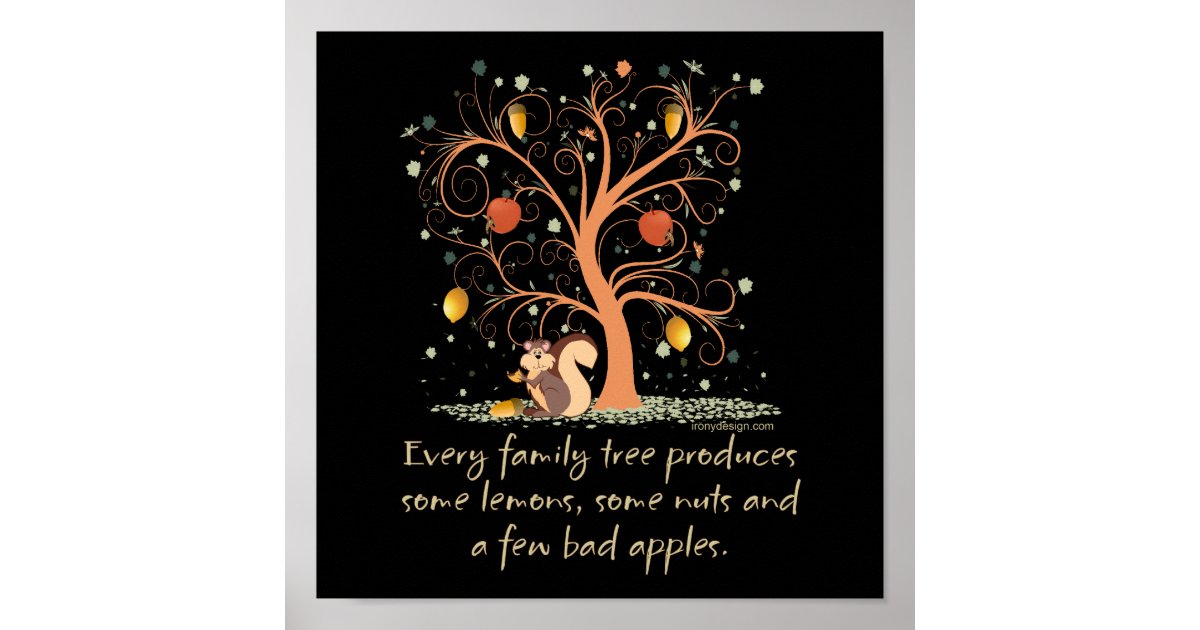 Funny Family Tree Poster | Zazzle