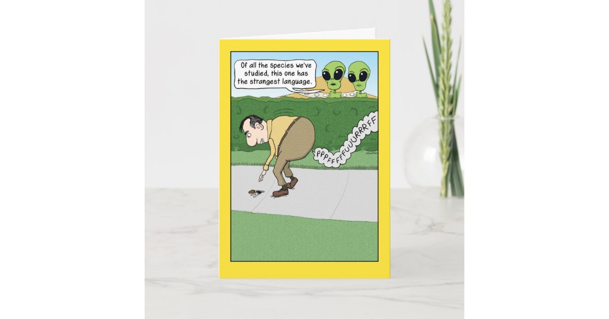 Funny Fart Language Birthday Card | Zazzle.com