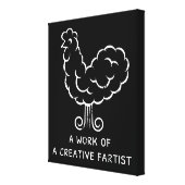 Funny Fart Rooster Cool Crazy Chicken Graphic Joke Canvas Print | Zazzle