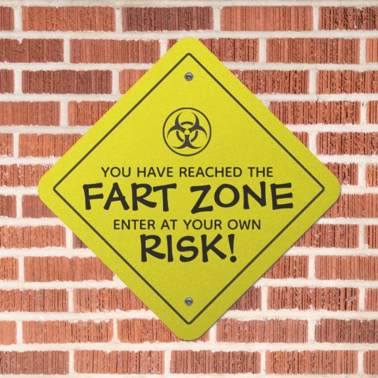 Funny Fart Zone Biohazard Door Metal Sign | Zazzle.com