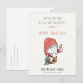 Funny Fat Happy Plentiful Santa Christmas Wishes Holiday Postcard | Zazzle