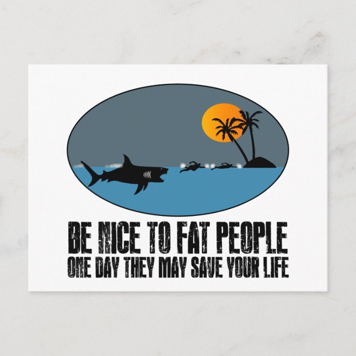 Funny fat joke postcard | Zazzle.com