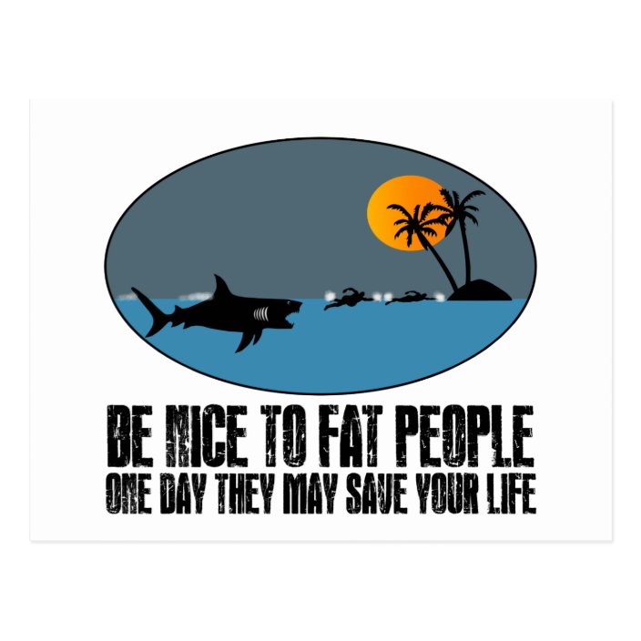 Funny fat joke postcard | Zazzle.com