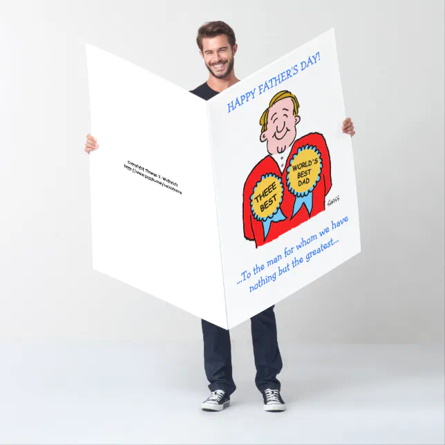 Funny Fathers Day Dad with Medals Awards From All Card | Zazzle