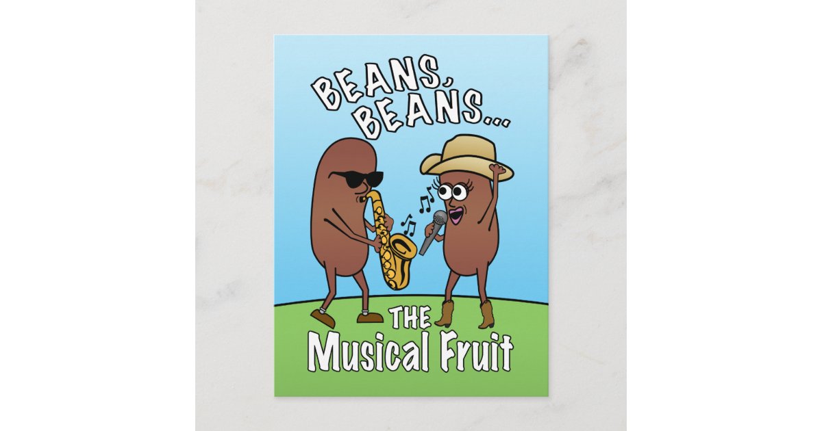 Funny Father's Day Farting Bean Joke Postcard | Zazzle