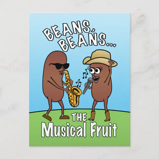 Funny Father's Day Farting Bean Joke Postcard | Zazzle