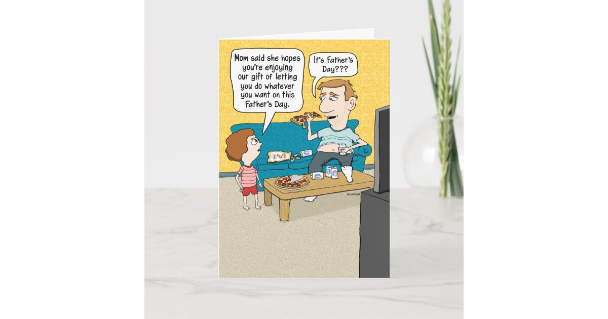 Funny Father's Day: Lazy Dad Card | Zazzle