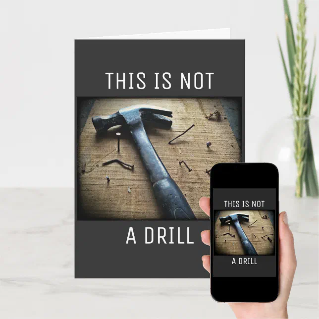 Funny Father's Day "This is Not a Drill" Pun Joke Card | Zazzle