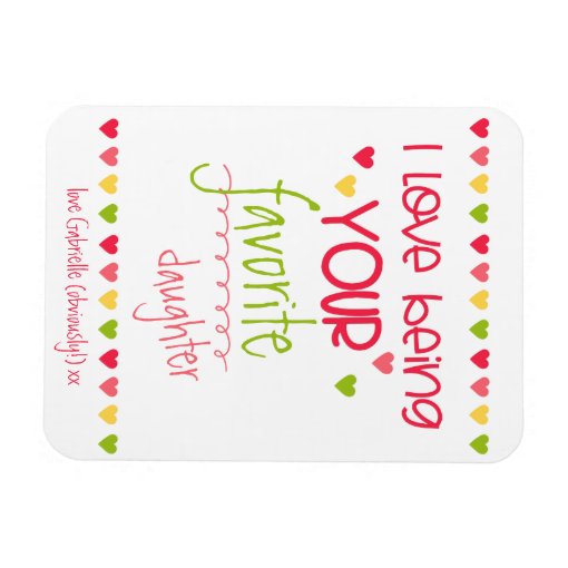 Funny Favorite Child in Cute Colorful Typography Magnet | Zazzle