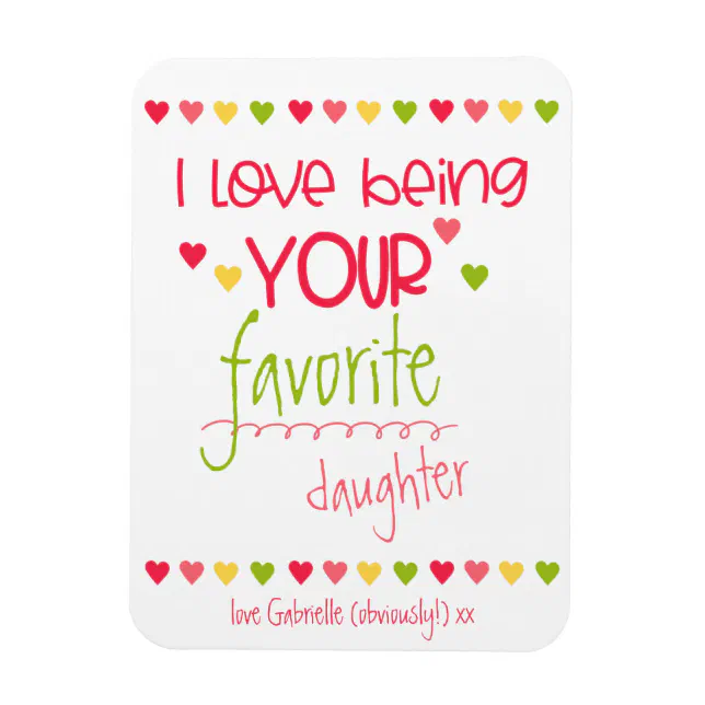 Funny Favorite Child in Cute Colorful Typography Magnet | Zazzle