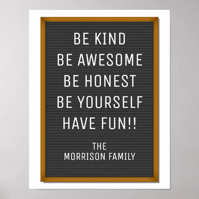 Funny Felt Letter Board Your Custom Text, Quote Poster | Zazzle