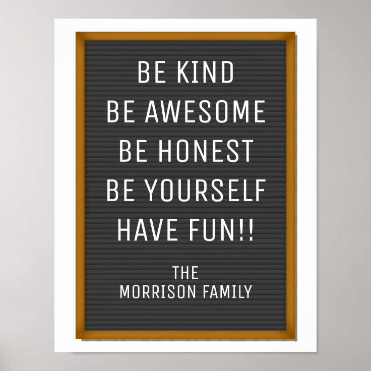 Funny Felt Letter Board Your Custom Text, Quote Poster | Zazzle