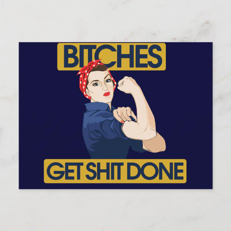 Funny feminist humor postcard | Zazzle