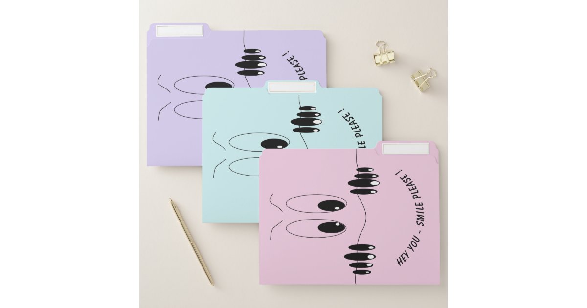 Funny File Folder Playful Curiosity Eyes - Smile | Zazzle