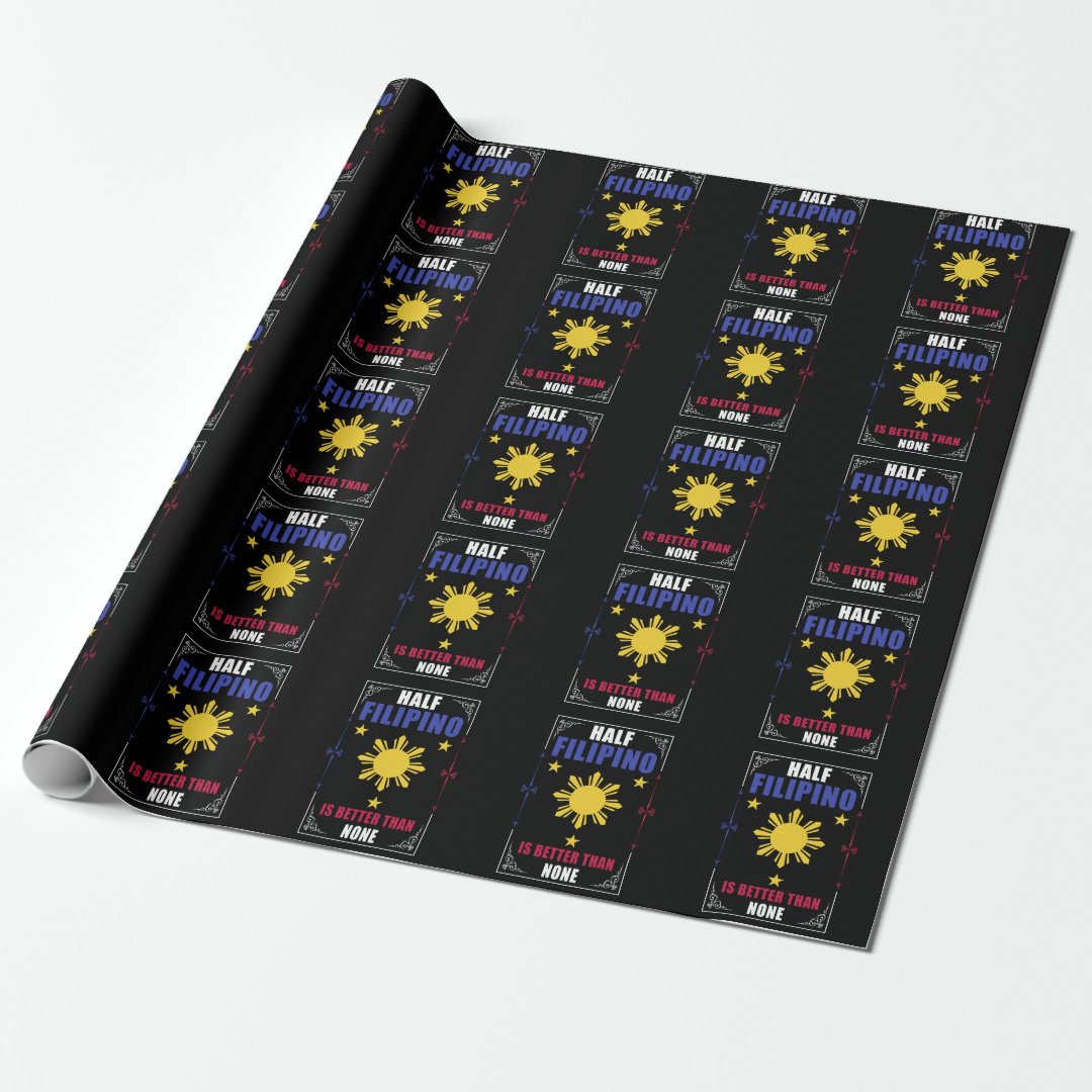 Funny Filipino American Philippines Pinoy Pinay Wrapping Paper | Zazzle