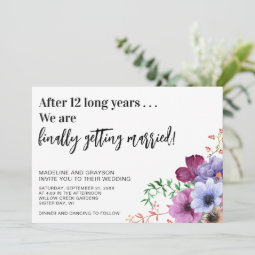 Funny Finally Getting Married Casual Wedding Invitation | Zazzle