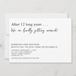 Funny Finally Getting Married Casual Wedding Invitation | Zazzle