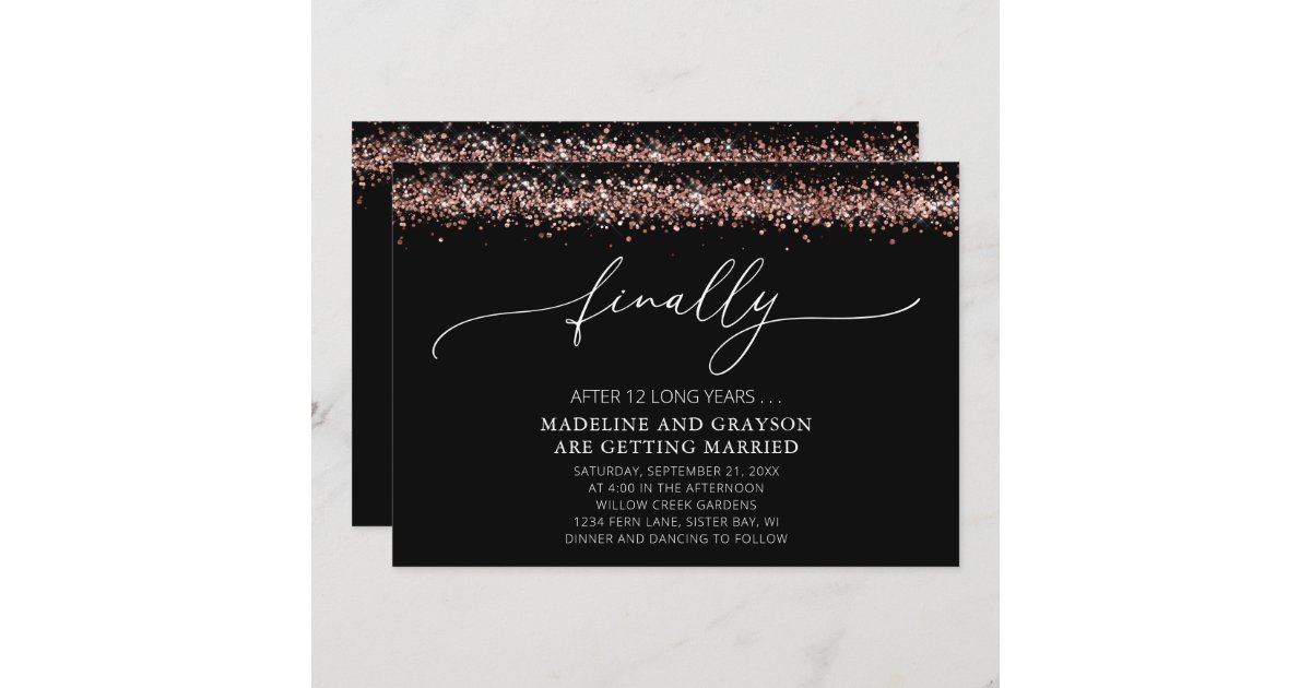 Funny Finally Getting Married Casual Wedding Invitation | Zazzle