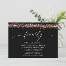 Funny Finally Getting Married Casual Wedding Invitation | Zazzle