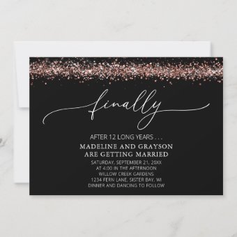 Funny Finally Getting Married Casual Wedding Invitation | Zazzle