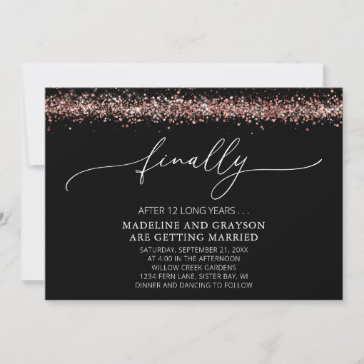 Funny Finally Getting Married Casual Wedding Invitation | Zazzle