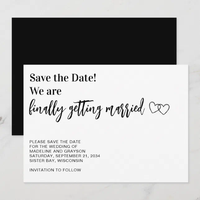 Funny Finally Getting Married Save The Date | Zazzle