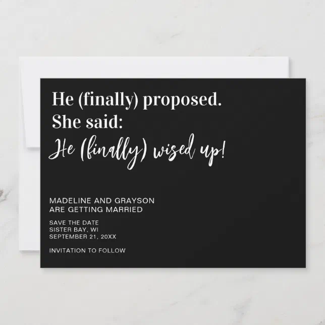 Funny Finally Wedding Save The Date | Zazzle