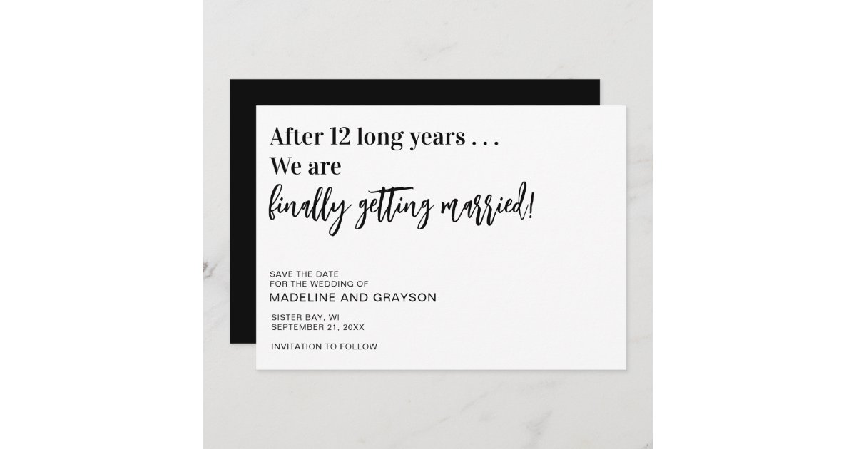 Funny Finally Wedding Save The Date | Zazzle