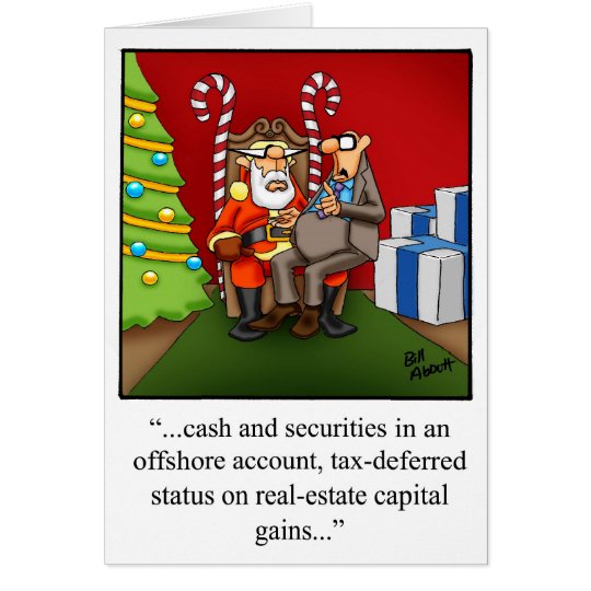 Funny Financial Humor Christmas Card | Zazzle.com