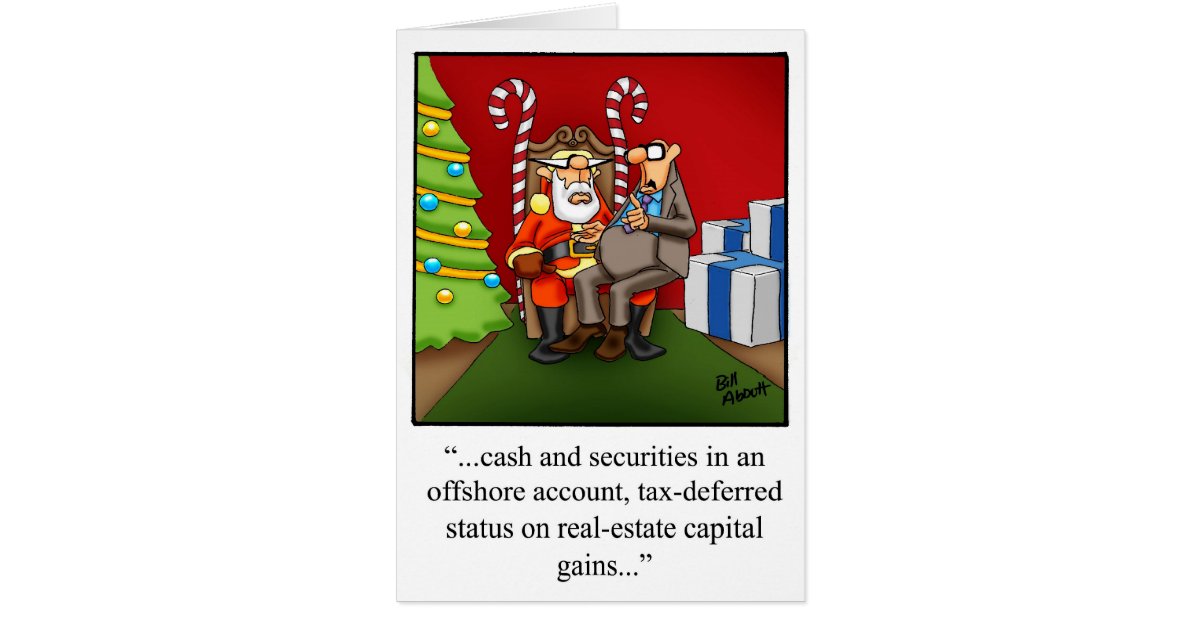 Funny Financial Humor Christmas Card | Zazzle.com