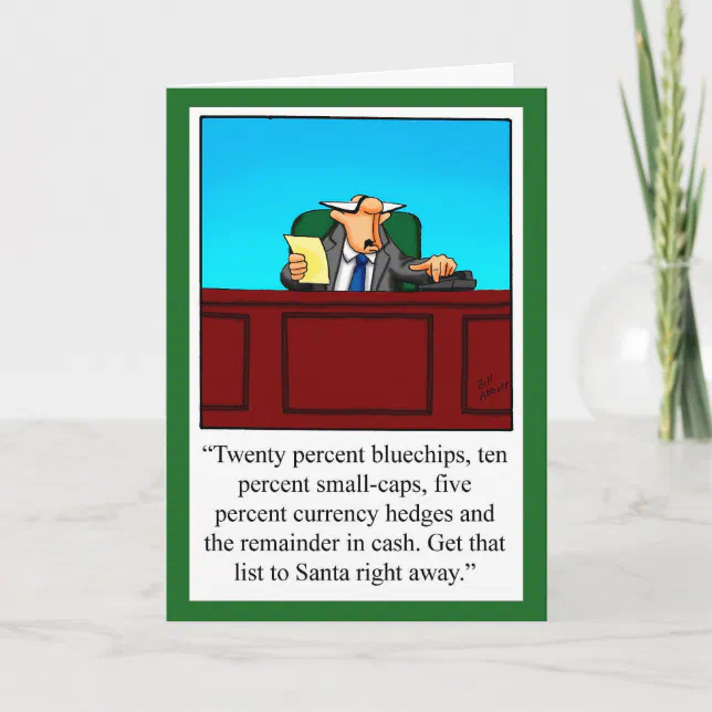 Funny Financial Humor Christmas Card "Spectickkes" | Zazzle