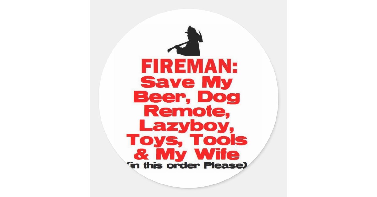 Funny Fire Safety Classic Round Sticker | Zazzle