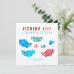 Funny Fish Pun Happy Birthday Card | Zazzle