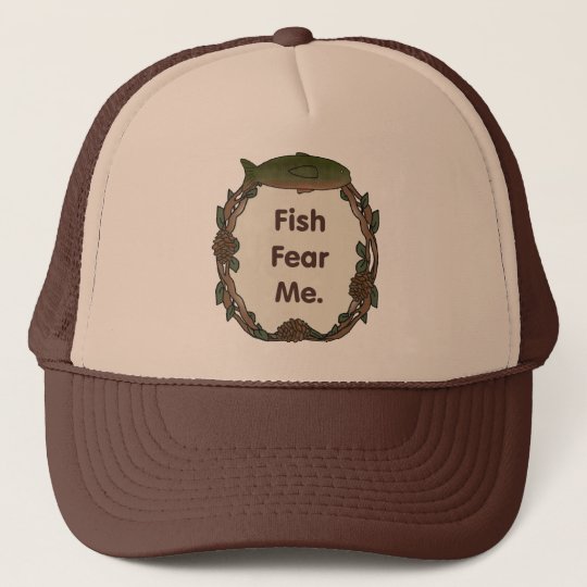 Funny Fisherman Cap Fish Fear Me | Zazzle.com