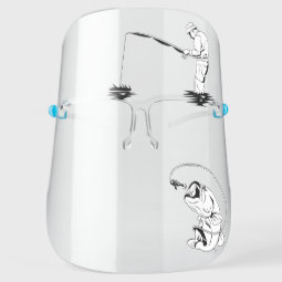 Funny Fishermen Fishing Trout Fish Hook Face Shield | Zazzle