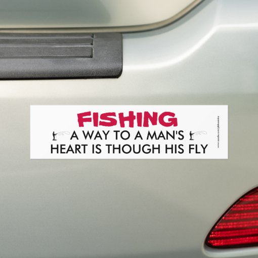 Funny Fishing Bumper Sticker | Zazzle