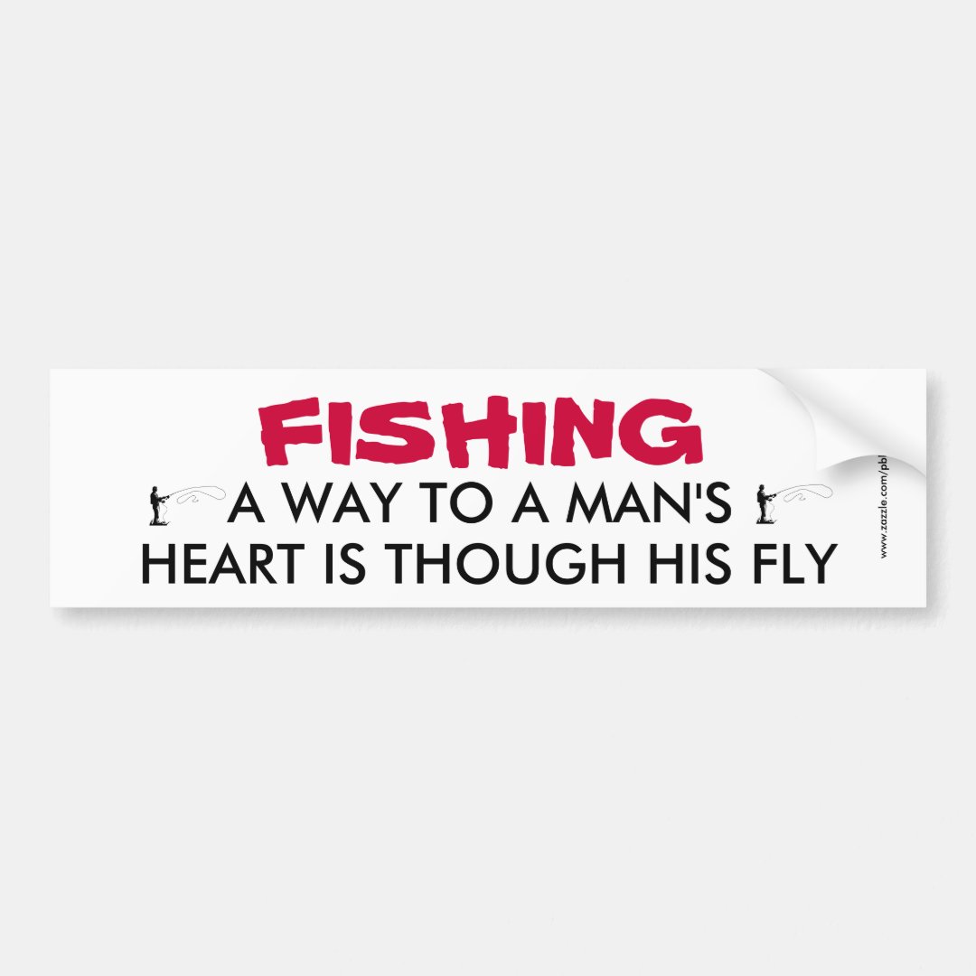 Funny Fishing Bumper Sticker | Zazzle