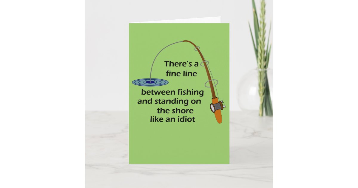 Funny Fishing Greeting Card | Zazzle