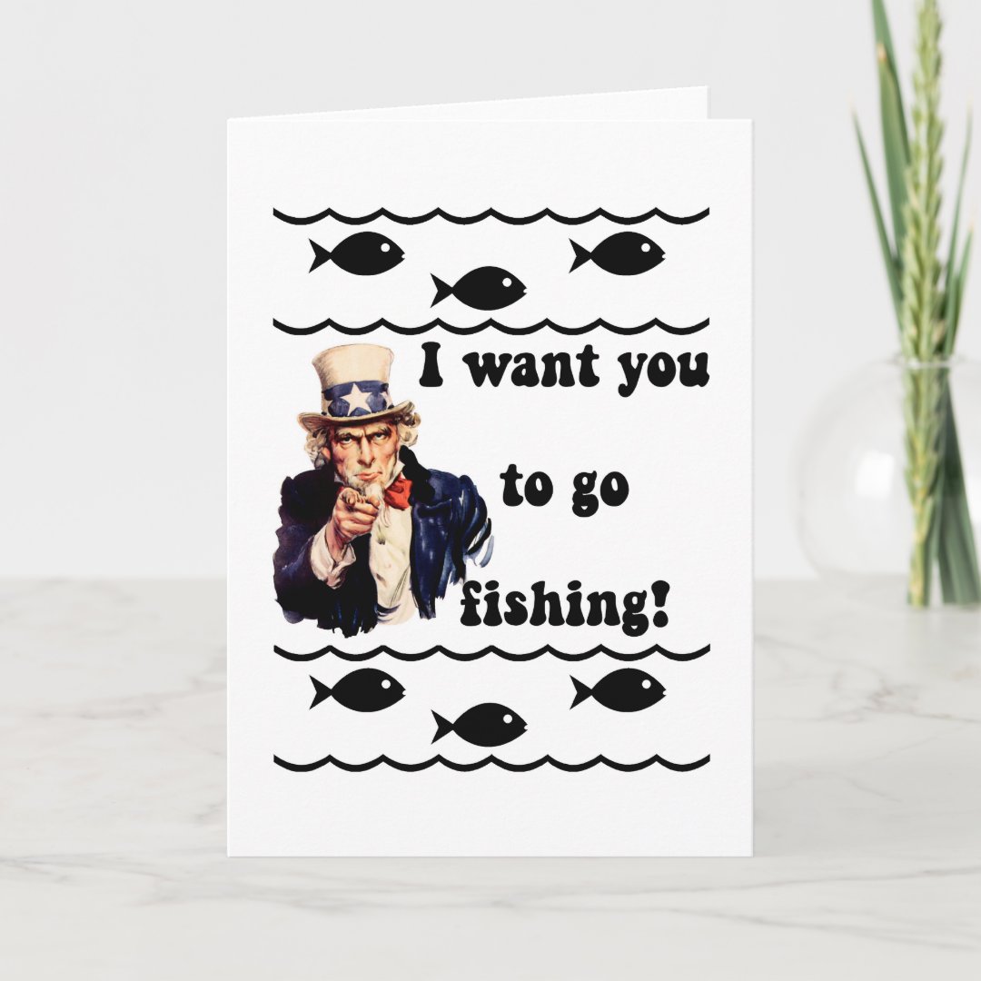 Funny fishing humor card | Zazzle