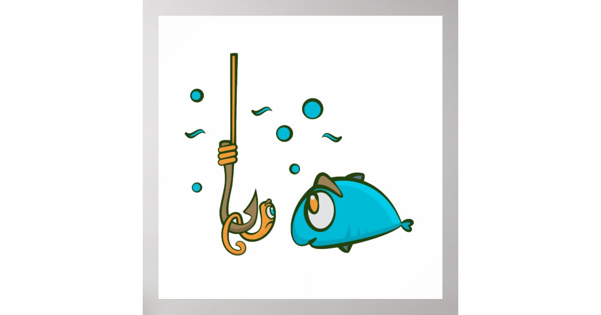 Funny Fishing Poster | Zazzle