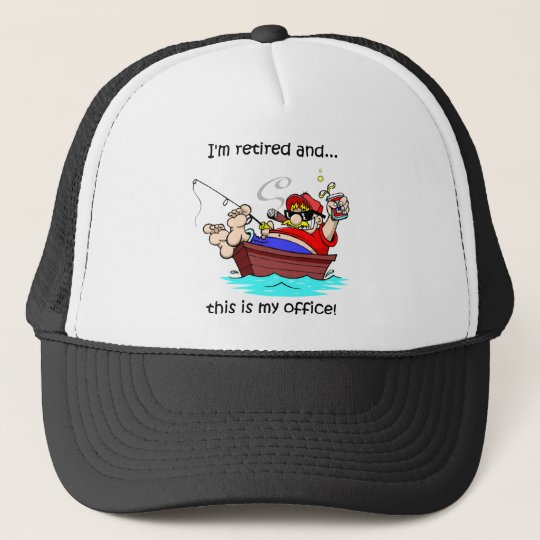 Funny fishing retirement trucker hat | Zazzle.com