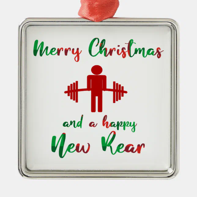 Funny Fitmas Merry Christmas Fitness Ornament | Zazzle