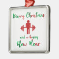 Funny Fitmas Merry Christmas Fitness Ornament | Zazzle