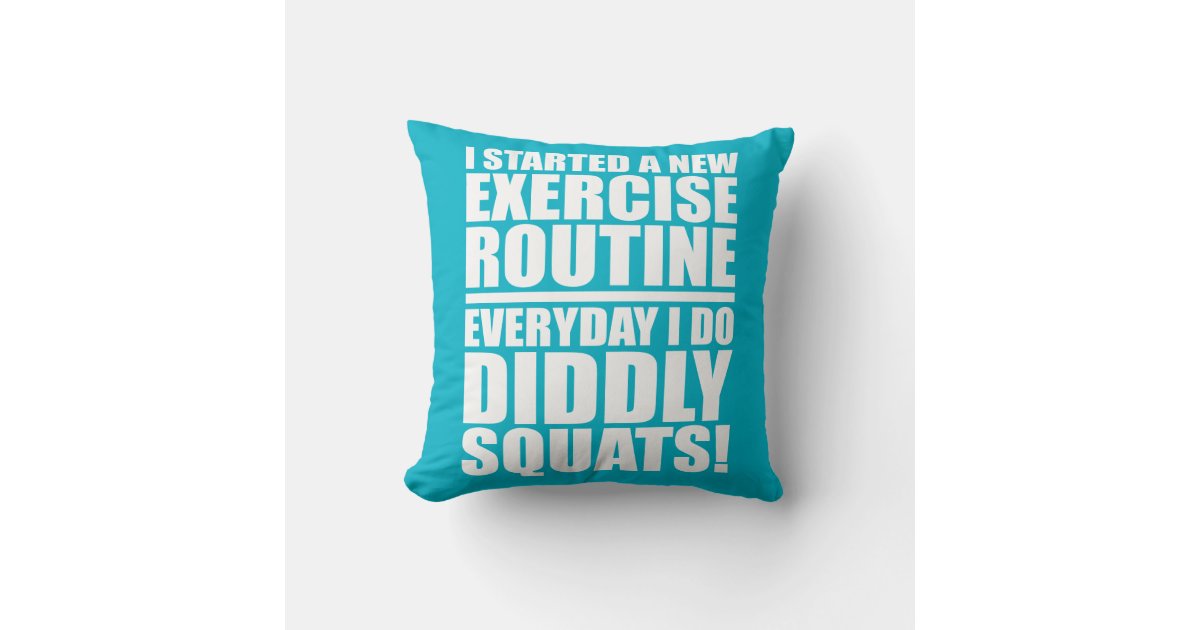 Funny Fitness Gym Throw Pillow | Zazzle