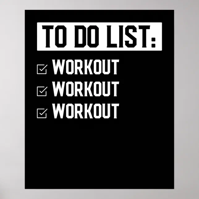 Funny Fitness Workout Motivational Saying Poster | Zazzle