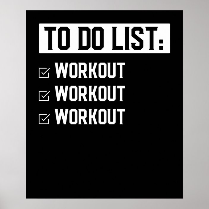 Funny Fitness Workout Motivational Saying Poster | Zazzle.com