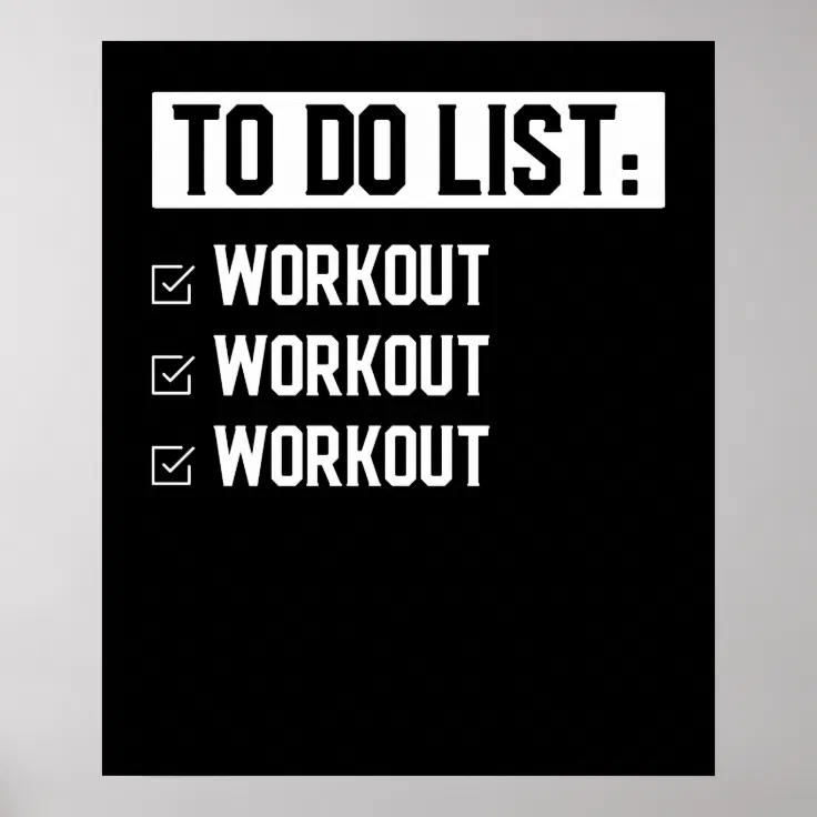 Funny Fitness Workout Motivational Saying Poster | Zazzle